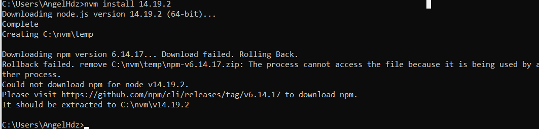 nvm cannot "use" other installed node versions. · Issue #798 ...