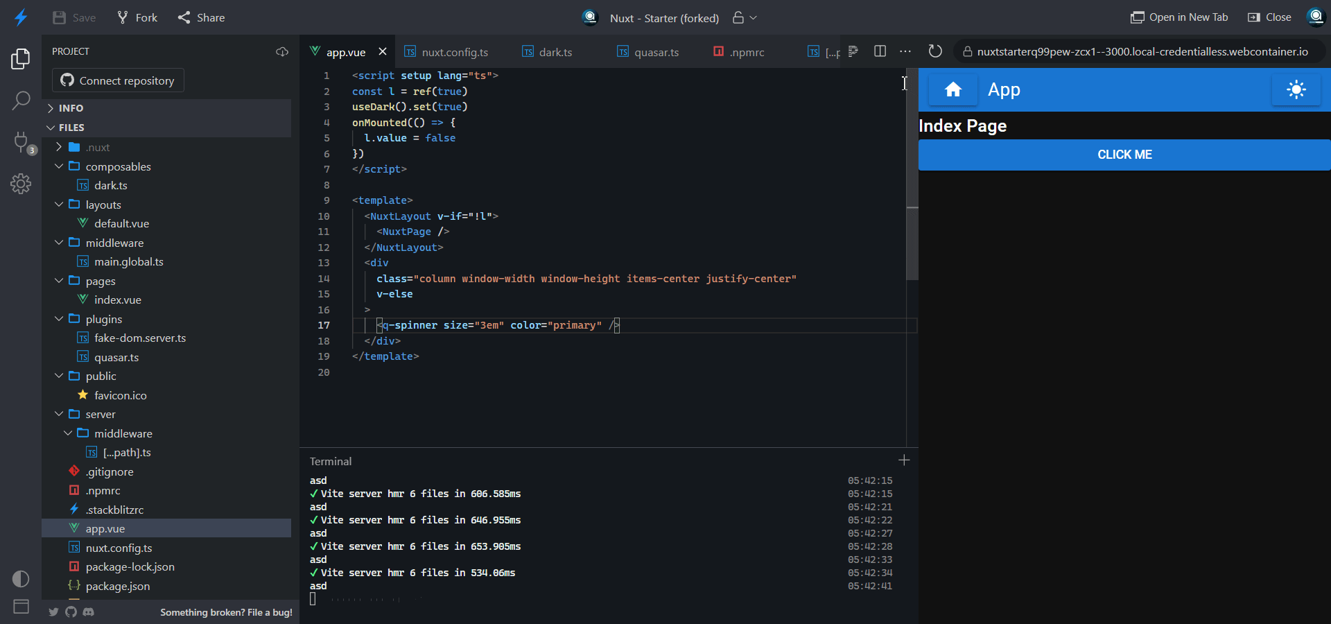[ERROR] Quasar hooks and plugins undefined on the client · Issue #31 · piscis/nuxt-quasar ...