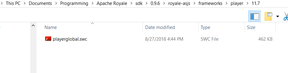 Path to "playerglobal.swc" wrong in royale-js-swf package · Issue #229 · apache/royale-asjs · GitHub