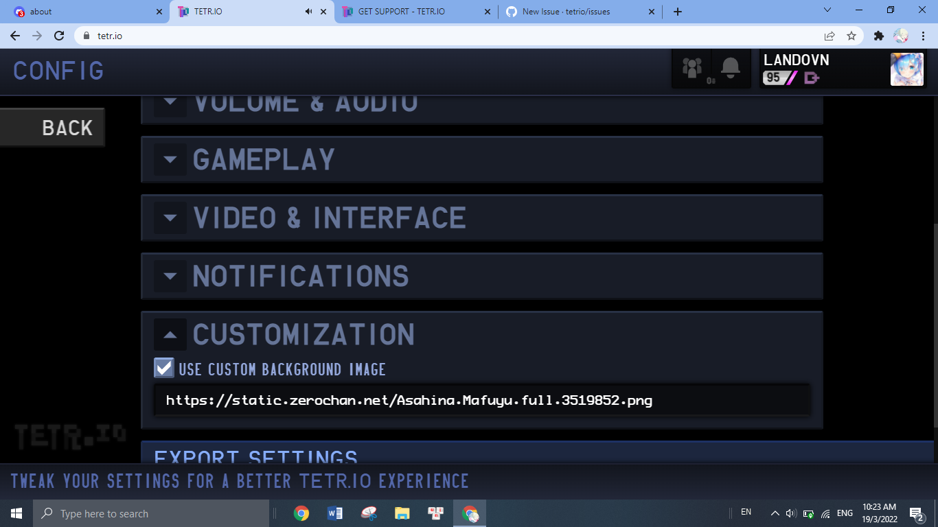 Custom background image issue · Issue #909 · tetrio/issues · GitHub