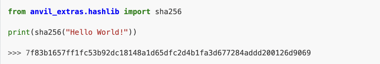 Bug In Hashlib Module · Issue 336 · Anvilistas Anvil Extras · Github