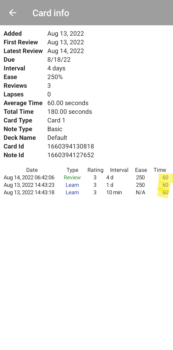 [Bug] Answer time is not measured with V16 schema · Issue #12024 · ankidroid/Anki-Android · GitHub