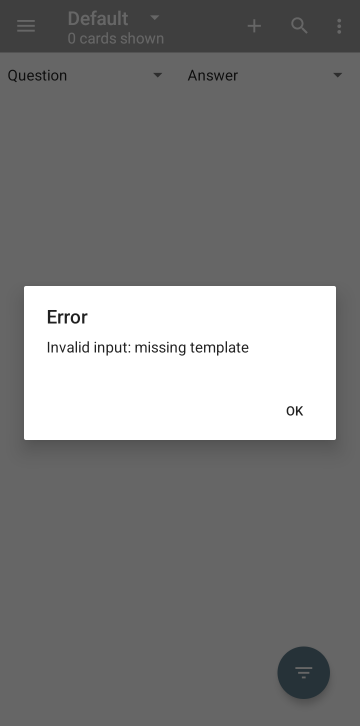 [Bug] Change a card type leads to an error · Issue #12379 · ankidroid/Anki-Android · GitHub