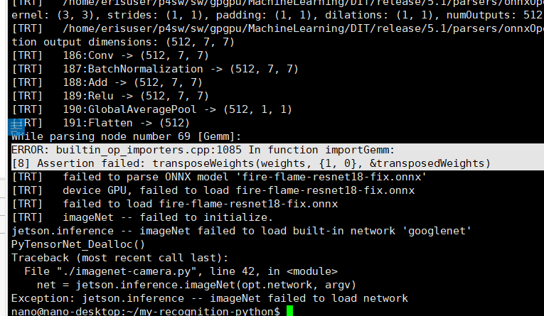 Assertion failed: transposeWeights(weights, {1, 0}, &transposedWeights) · Issue #234 · onnx/onnx ...