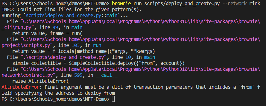 Lesson 11 Can T Deploy Nft · Smartcontractkit Full Blockchain Solidity Course Py · Discussion