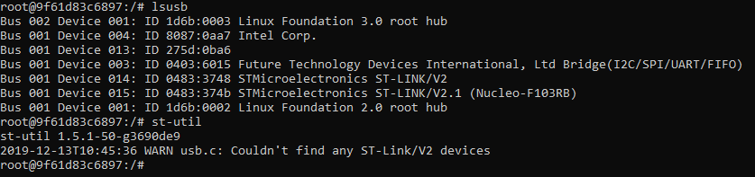 failed to get libusb device descriptor Found 0 stlink programmers · Issue #849 · stlink-org ...