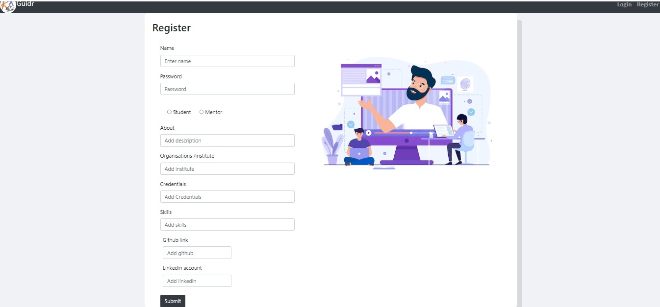GitHub - hi-anusha/Guidr: I2C2 hackathon