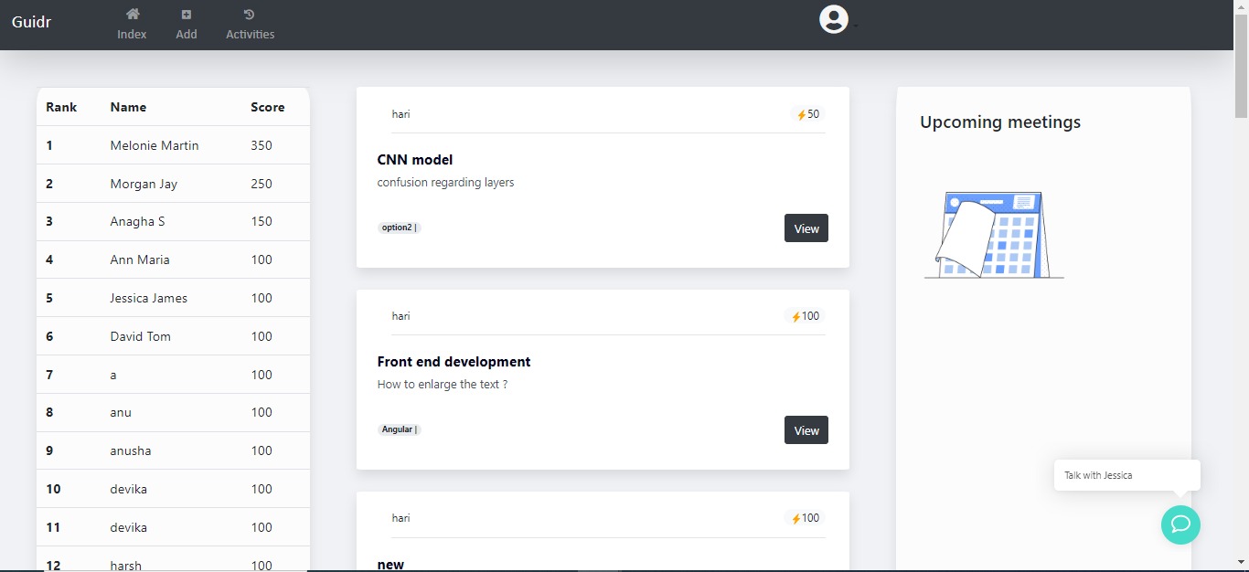 GitHub - hi-anusha/Guidr: I2C2 hackathon