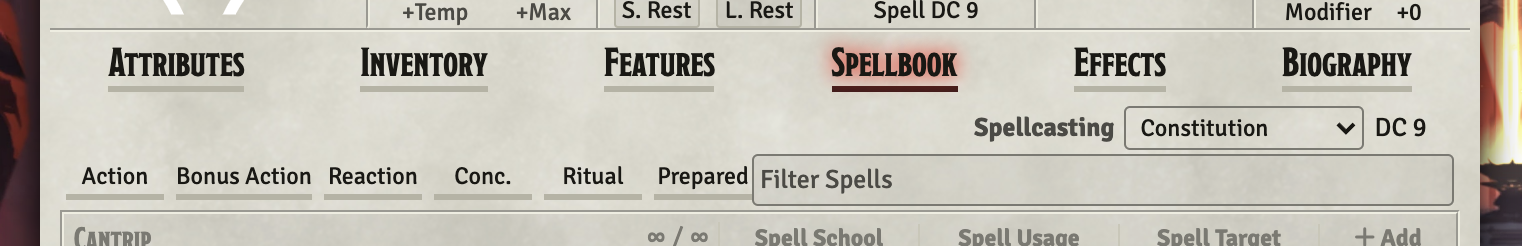 Add "search/filter on name" bar to character sheet Spellbook tab · Issue #243 · foundryvtt/dnd5e ...