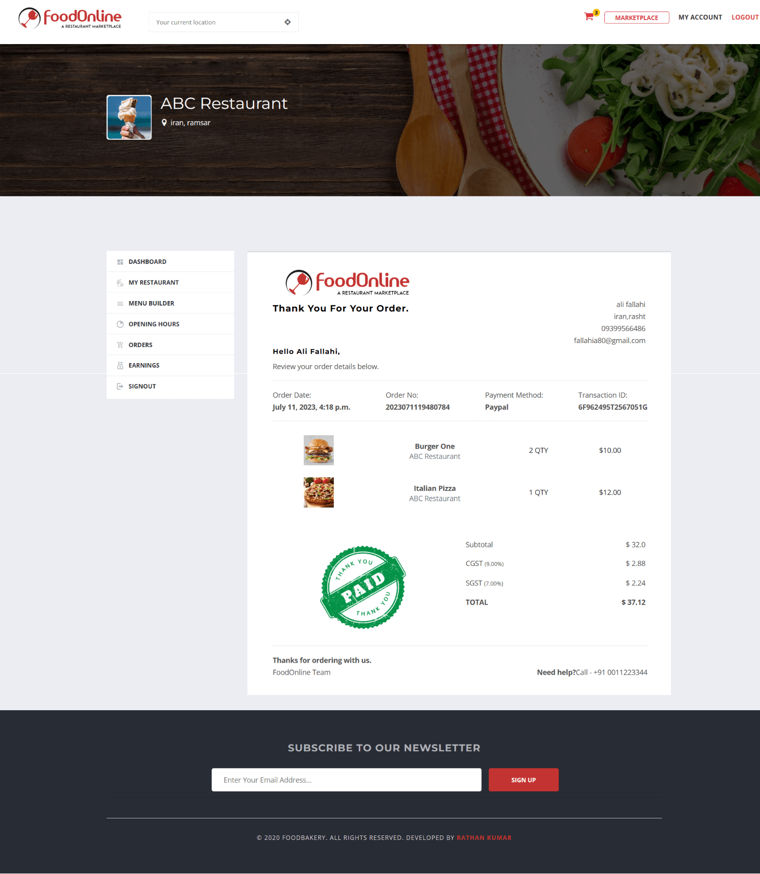 GitHub - Ali-Fallahi/foodOnline: order online food and manage your own restaurant