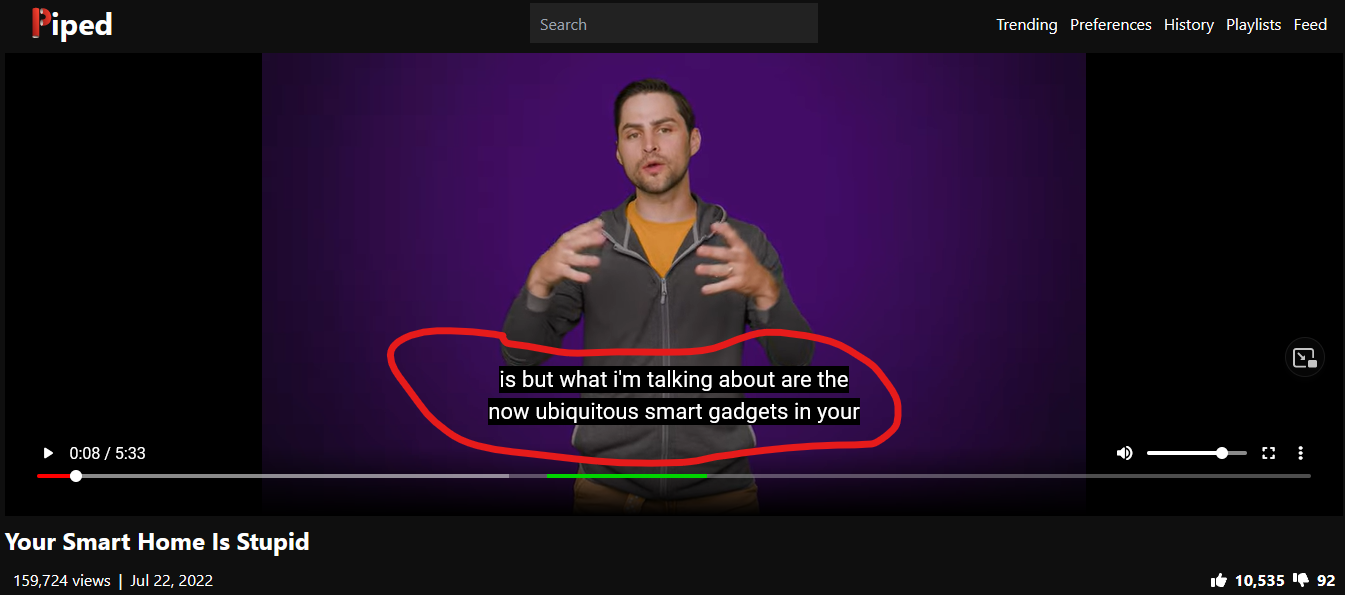 Style of captions as in YouTube · Issue #1242 · TeamPiped/Piped · GitHub