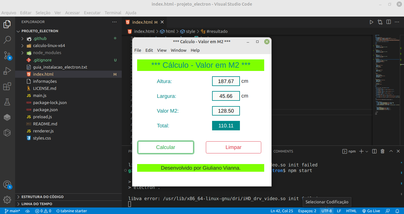 GitHub - GiulianoVianna/Calculo_M2_Electron: Aplicação desenvolvida com ...