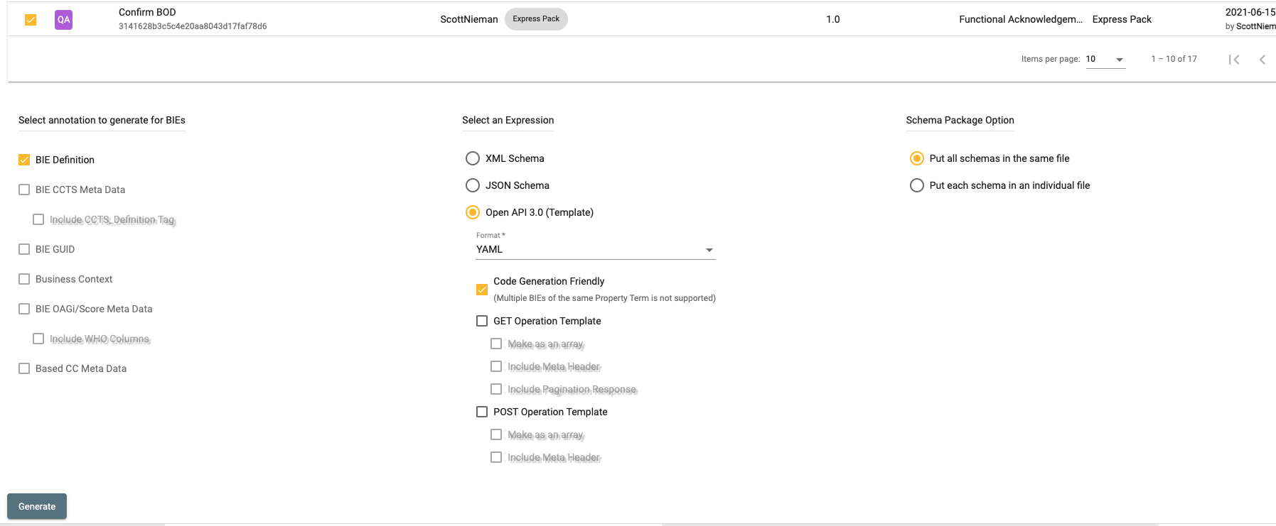 Provide Code Generation friendly OpenAPI Specification · Issue #1162 · OAGi/Score · GitHub