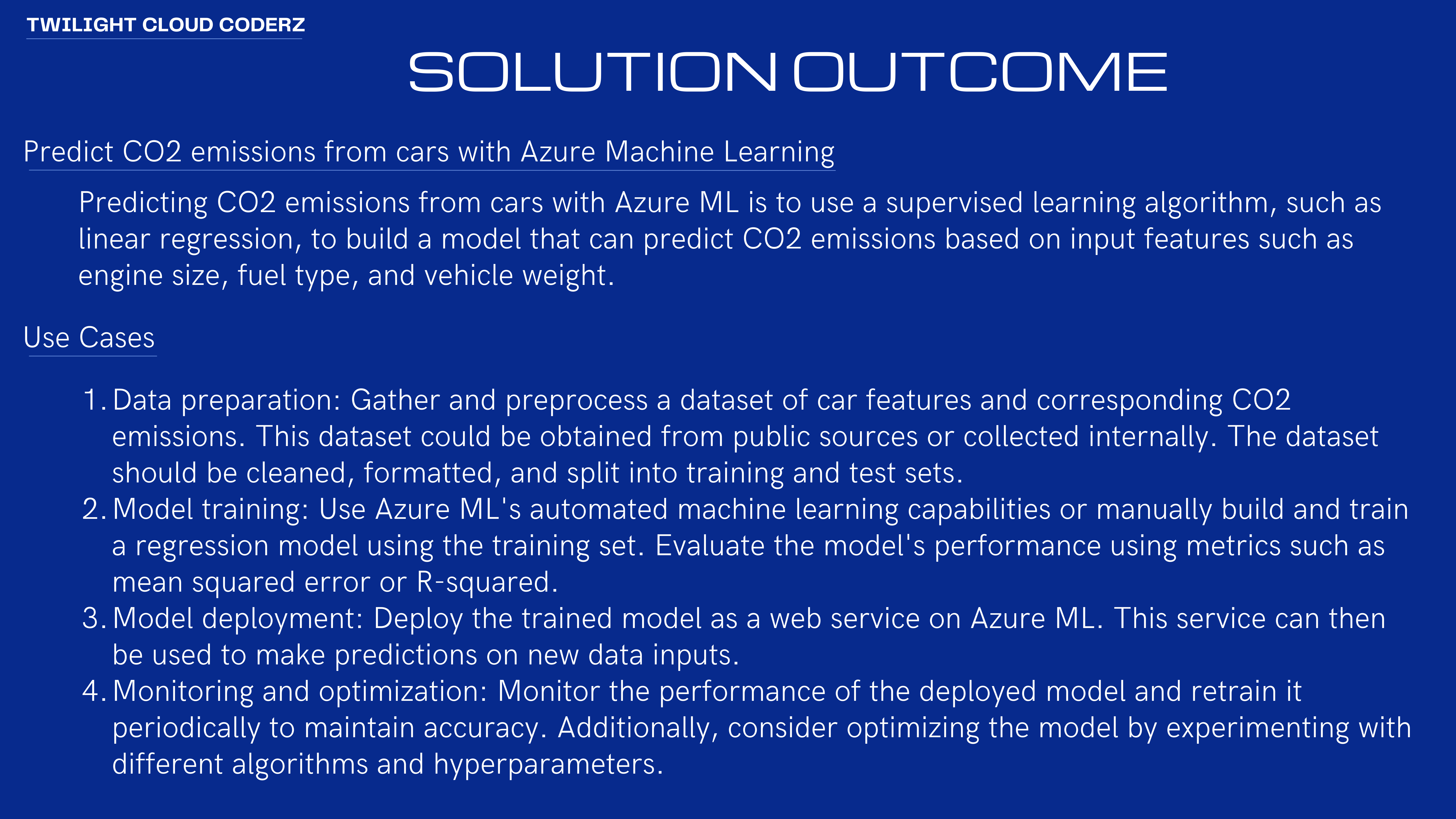 GitHub - TWILIGHTCLOUDCODERZ/Hacktech: Predict CO2 emissions from cars with Azure Machine Learning