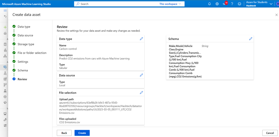Predict CO2 emissions from cars with Azure Machine Learning | Devpost