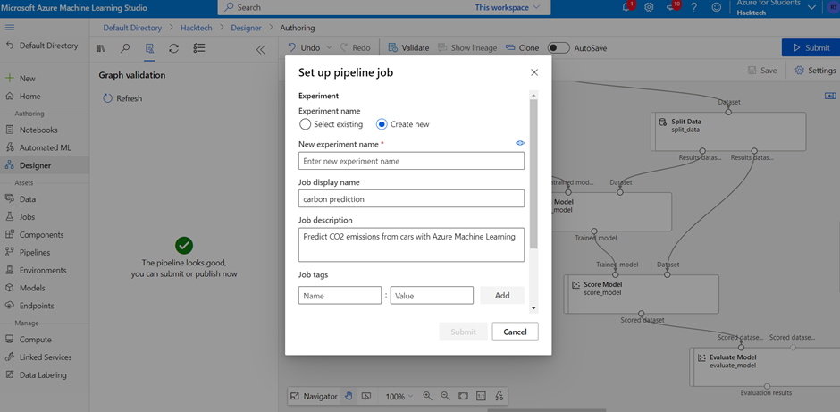 Predict CO2 emissions from cars with Azure Machine Learning | Devpost