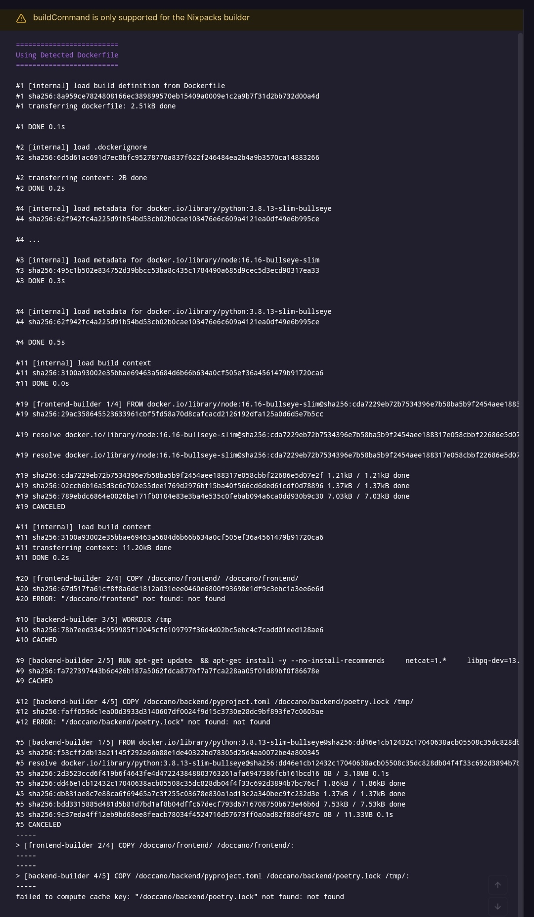 Installing In Railway Volume Is Banned In Dockerfiles · Issue 2091 · Doccanodoccano · Github
