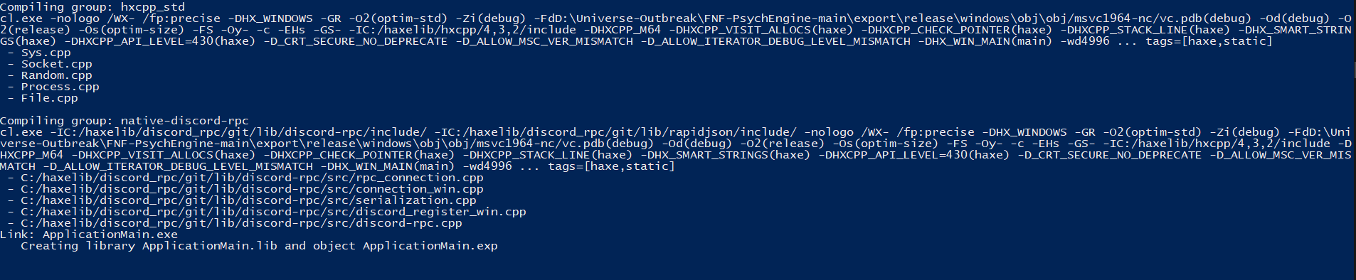 Engine Wont Compile And Launch The Exe · Issue 12719 · Shadowmariofnf Psychengine · Github