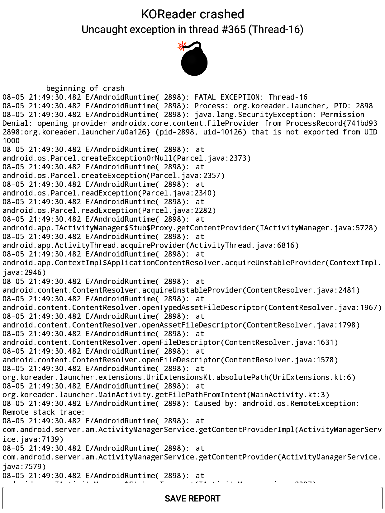 KOreader crashes when trying to assing It as (main) reader to a file in Meebook M7 · Issue ...