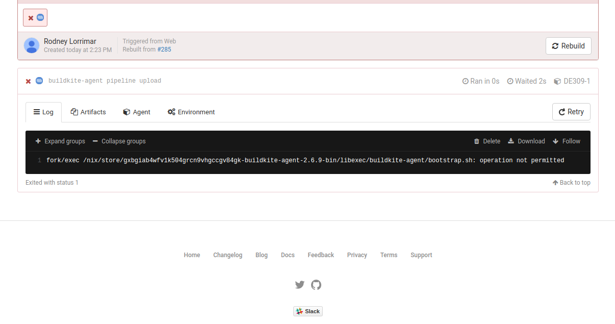 darwin: fork/exec bootstrap.sh: operation not permitted · Issue #661 · buildkite/agent · GitHub