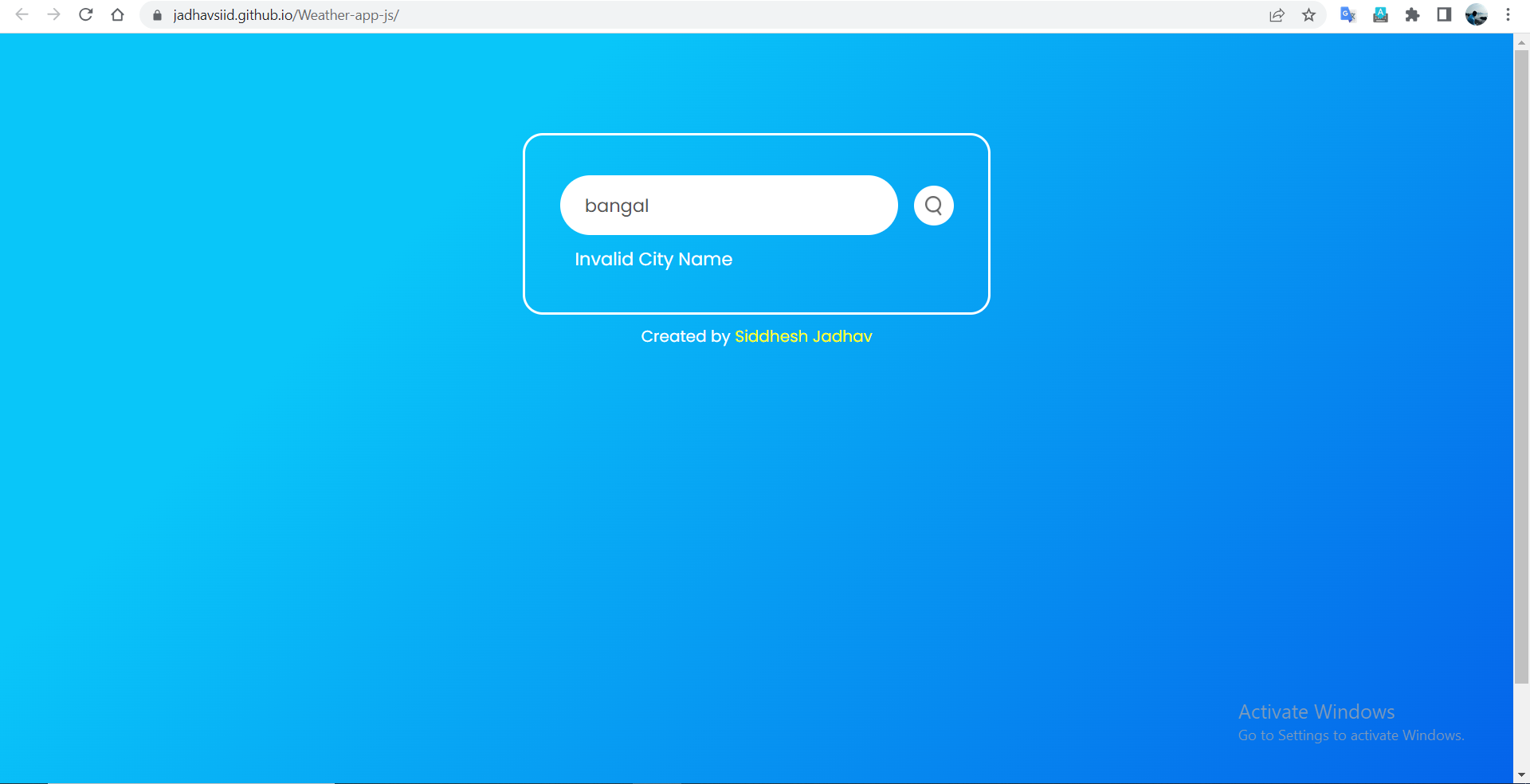Github Jadhavsiidweather App Js A Simple Weather App Made With Html Css Js And Using