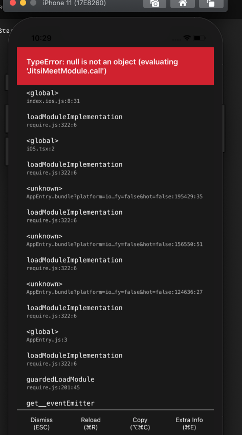 Ios Not Working Jitsimeetmodule Call · Issue 158 · Skrafft React Native Jitsi Meet · Github