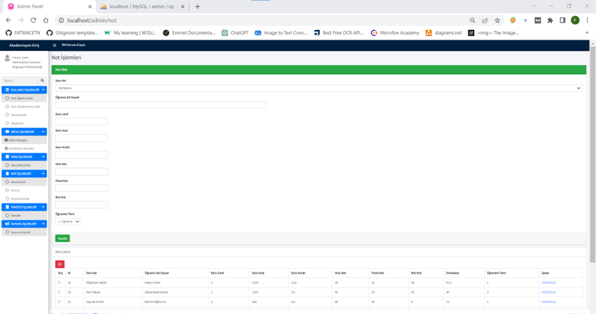 GitHub - FATMACETN/universite_otomasyon_sistemi