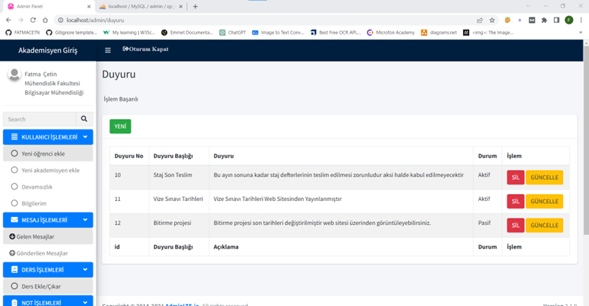 GitHub - FATMACETN/universite_otomasyon_sistemi