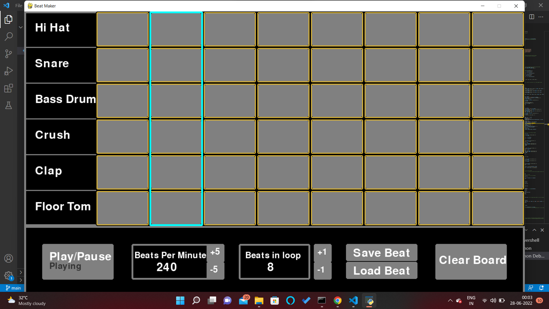 GitHub - shampoo09/drum_game: A drum beat application using Python and pygame with options for ...