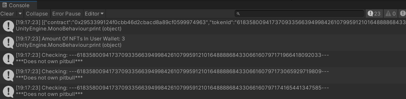 Get ALLErc1155 Does not get all · Issue #114 · ChainSafe/web3.unity · GitHub