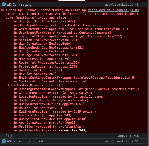 Websocket connection failure rapid reload · Issue #127 · workfloworchestrator/orchestrator-core ...