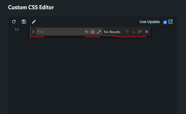 Bug Custom Css Editor Missing Icons · Issue 59 · Notmike101