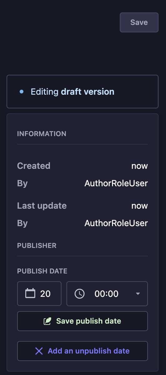 Users with restricted publishing capabilities can set the date of ...