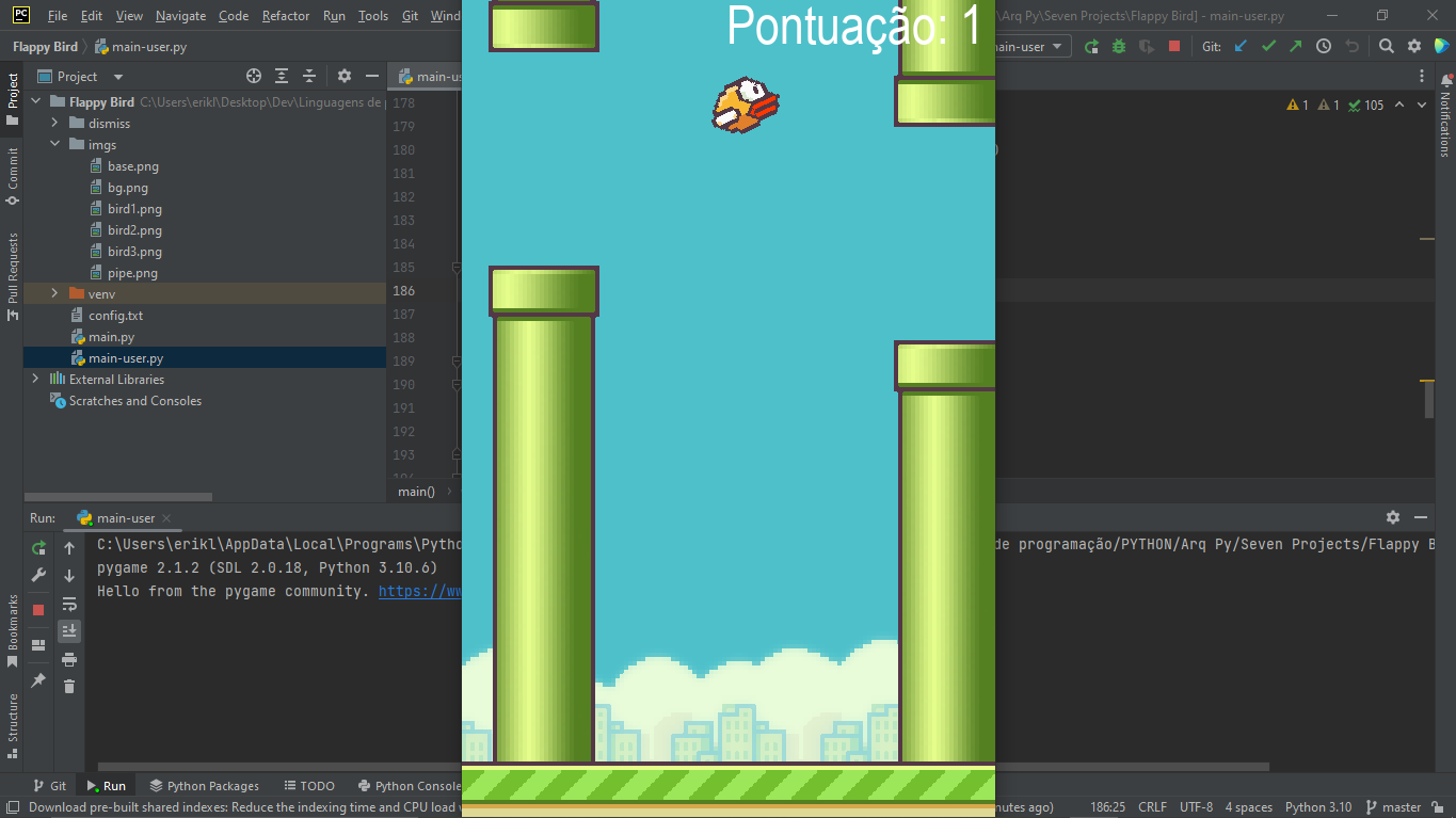 GitHub - srlegramante/Flappy-Bird-Python3: Project inspired by the ...