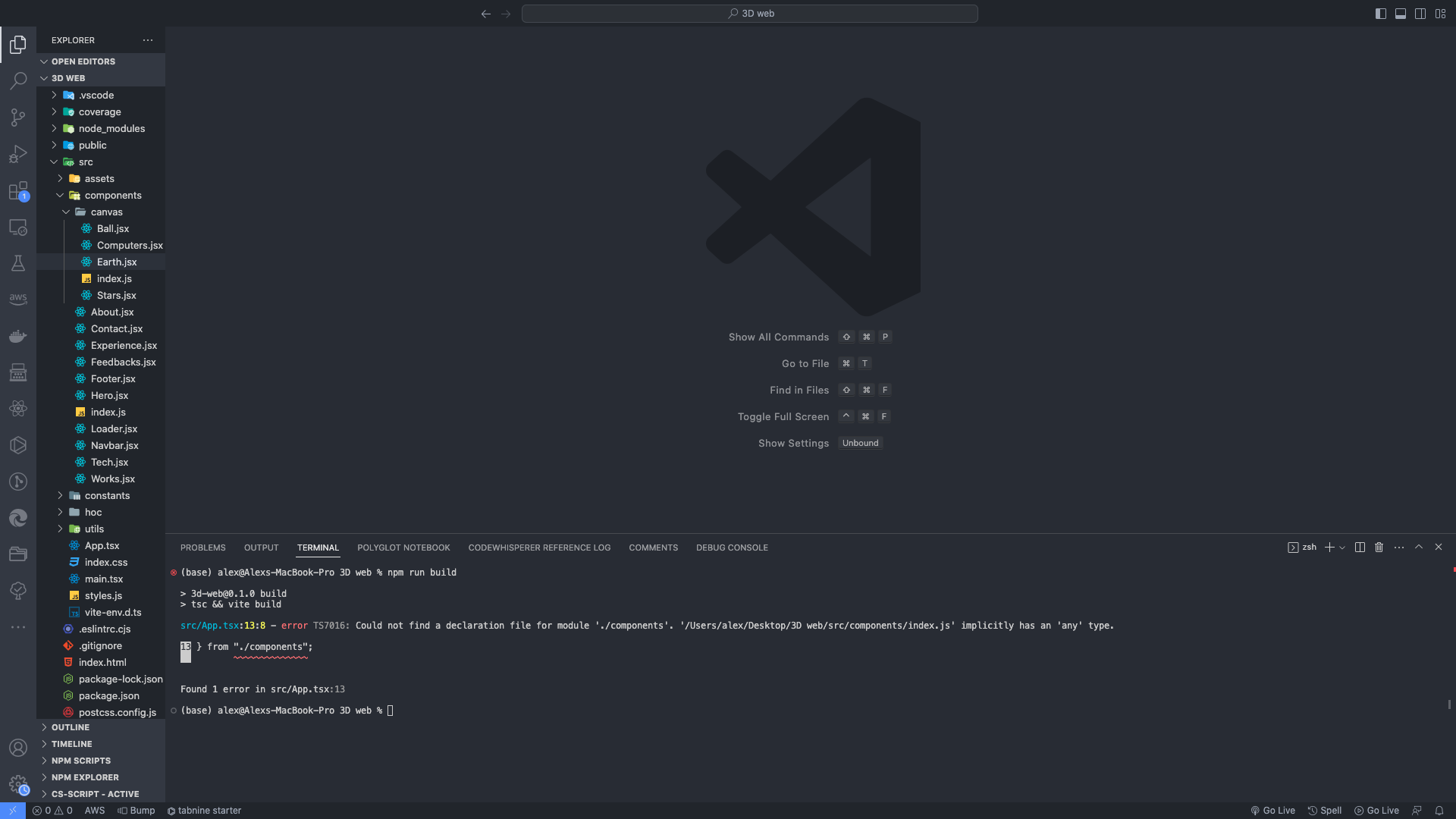 Implicitly has an "any" type. · Issue #77 · adrianhajdin/project_3D_developer_portfolio · GitHub