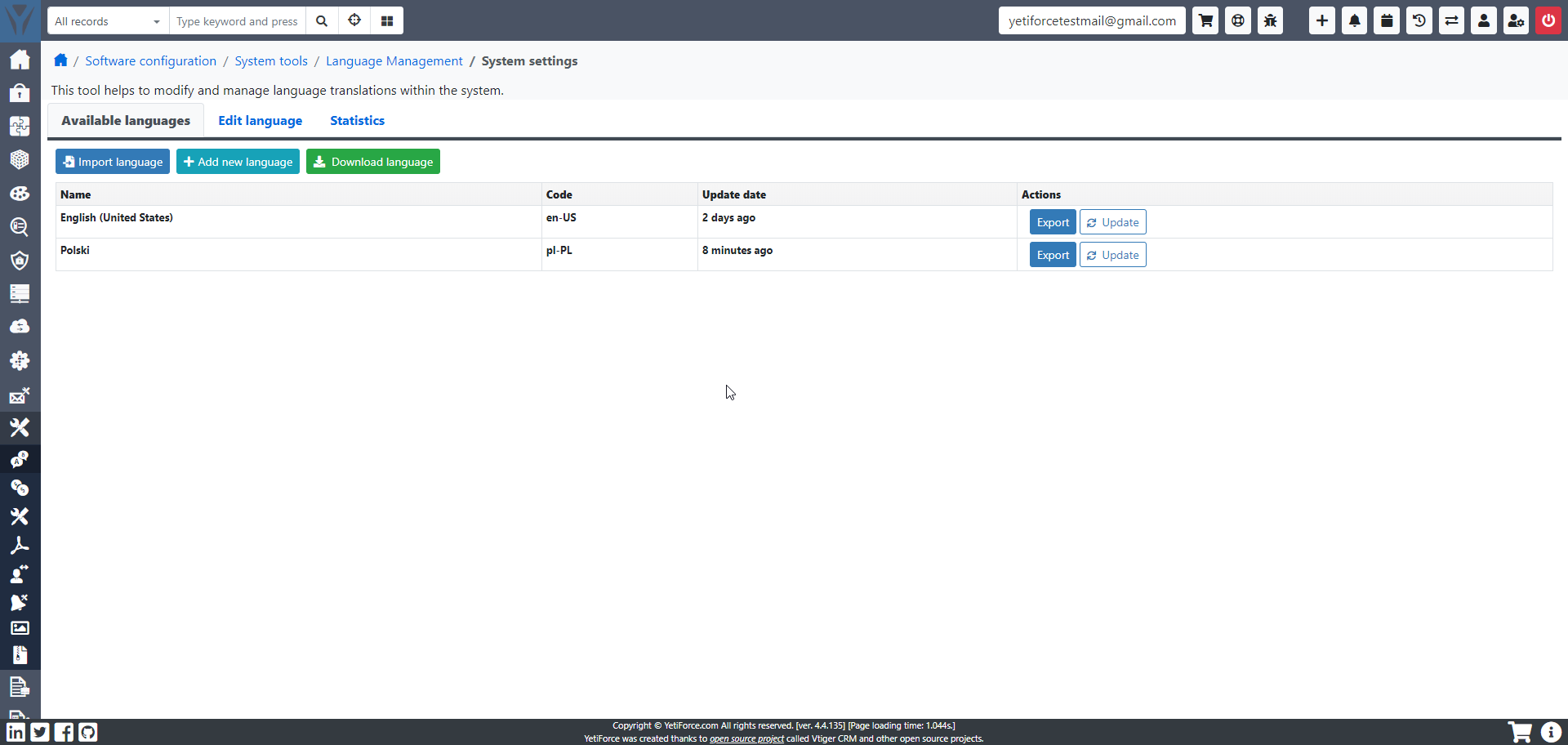Yetiforce Crm Joined Crowdin · Issue 9104 · Yetiforcecompanyyetiforcecrm · Github 
