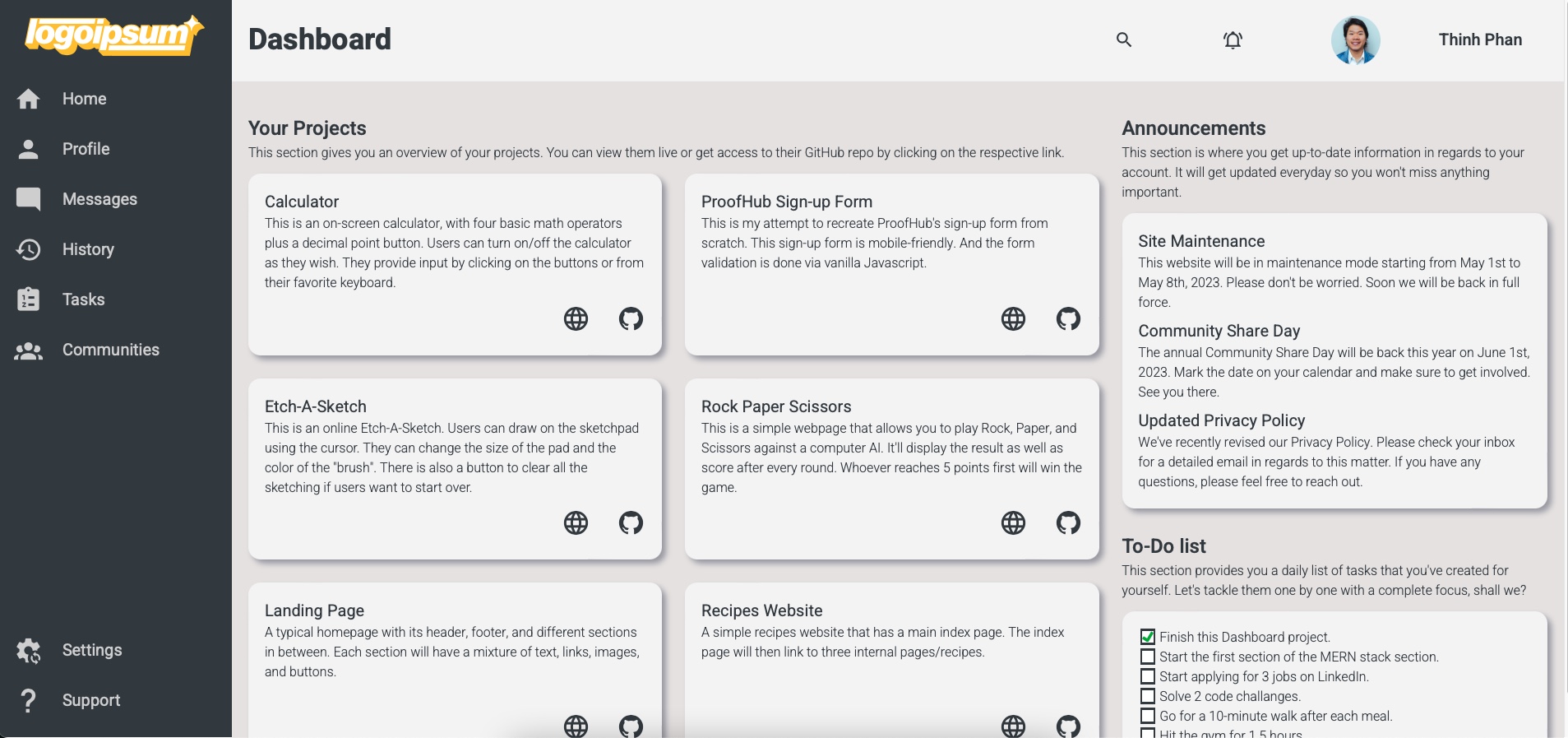 GitHub - teephan91/dashboard: This is an admin dashboard with a side ...
