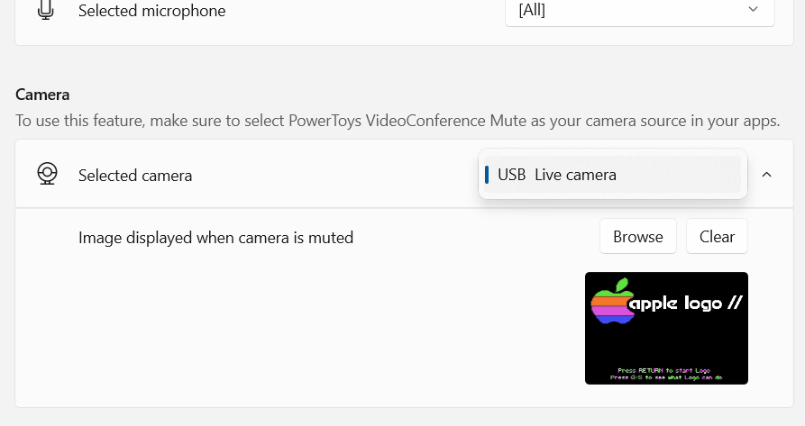 Support Obs Virtual Camera For Video Conference Mute · Issue 21185 · Microsoftpowertoys · Github