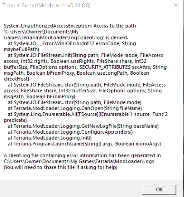 Strange bug making tmod unopenable. · Issue #2215 · tModLoader/tModLoader · GitHub