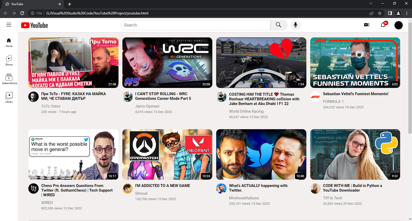 YouTube Project - valyo132/HTML-CSS GitHub Wiki