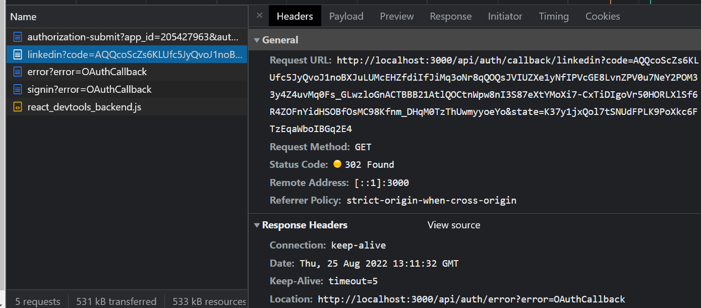 LinkedIn Provider throwing error · Issue #5220 · nextauthjs/next-auth · GitHub