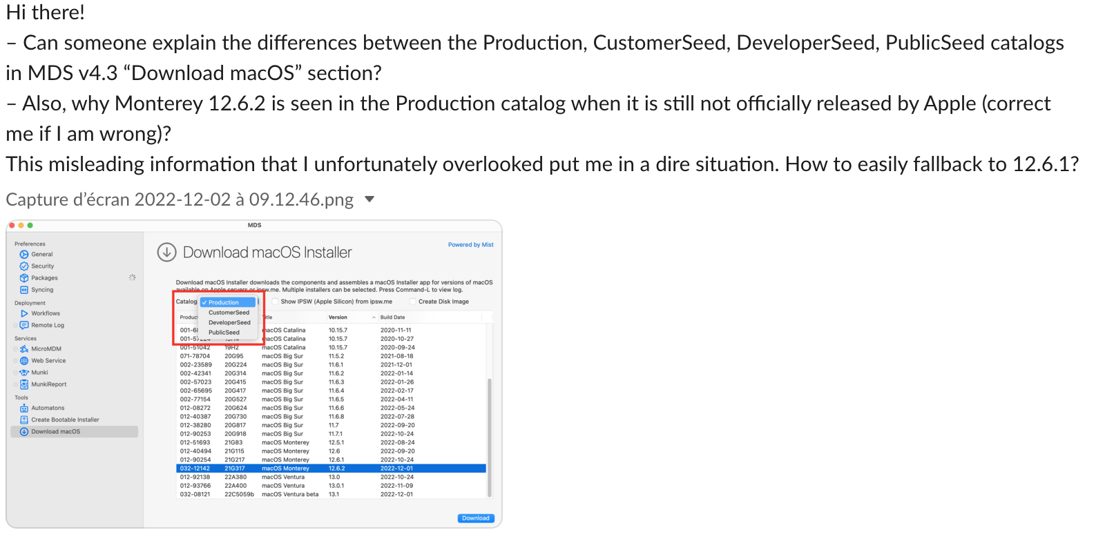 Make the implications of using custom seed SUCatalogs more obvious · Issue #14 · ninxsoft/Mist ...