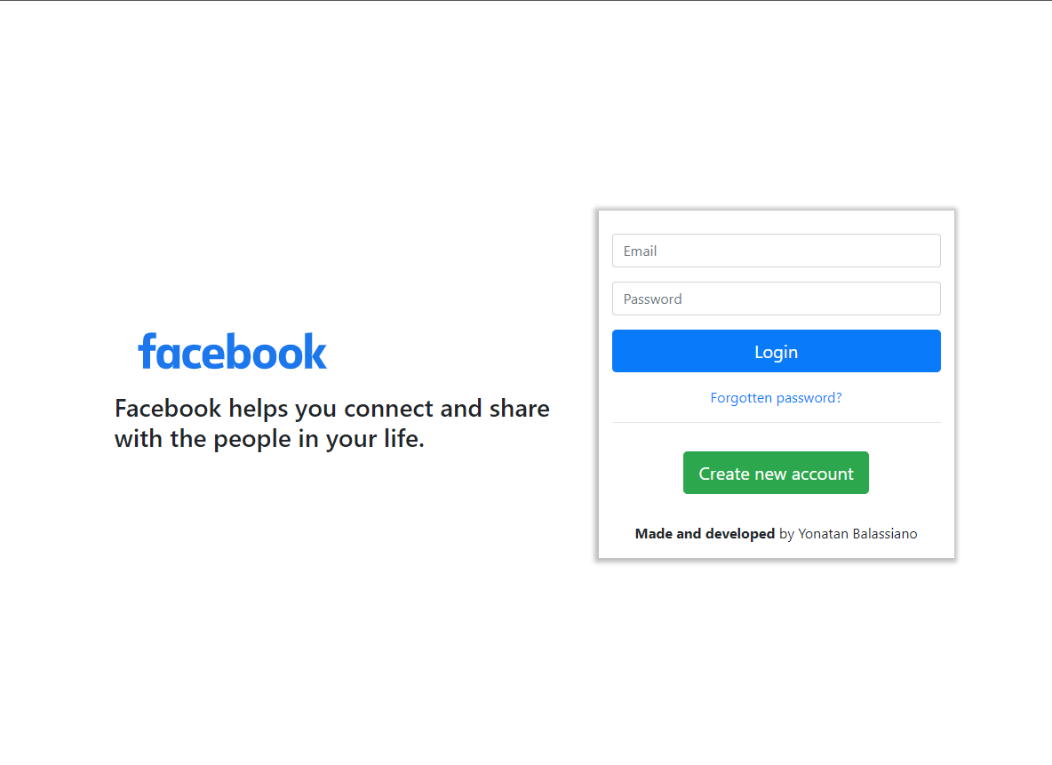 GitHub - YonatanBalassiano/facebookClone: a facebook interface clone ...