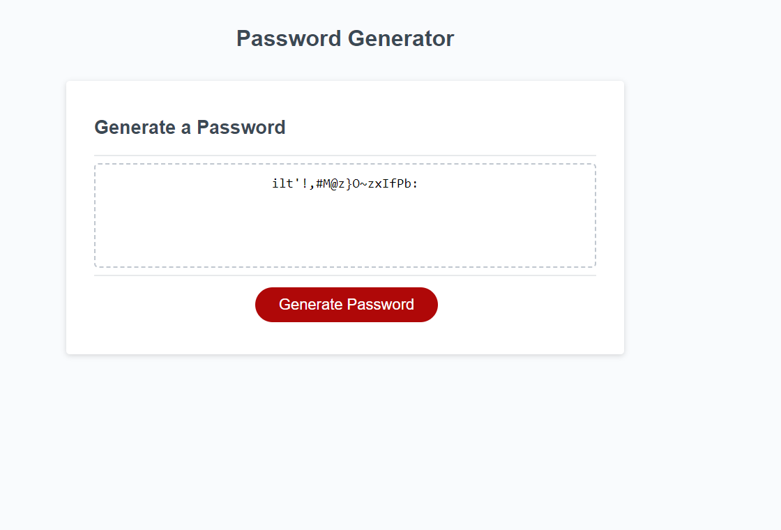 GitHub - Teniife/Password_Generator_Challenge-3: Password Generator Project