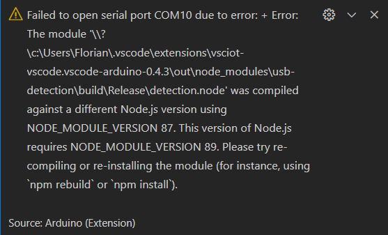 Cannot Reliably Open Com Port · Issue 1311 · Microsoftvscode Arduino · Github