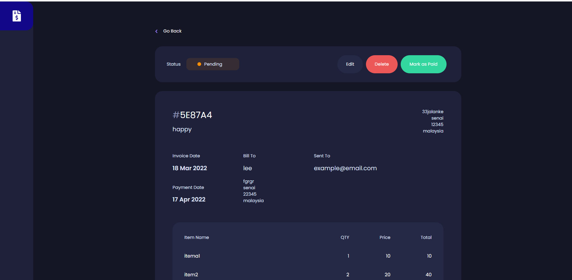 GitHub - huilian06/Invoices-CRUD