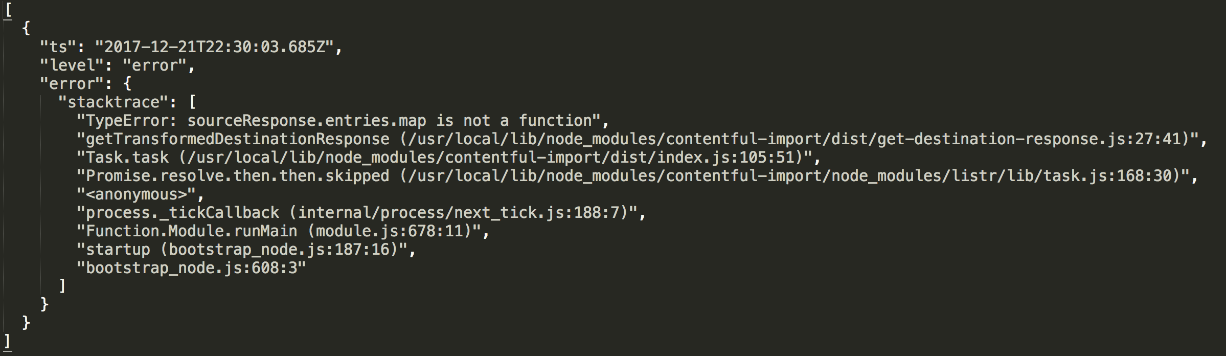 Assistance w/ importing a json file to Contentful. · Issue #75 ...