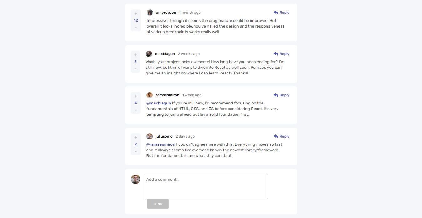 GitHub - doganeraylin/interactive-comments-react