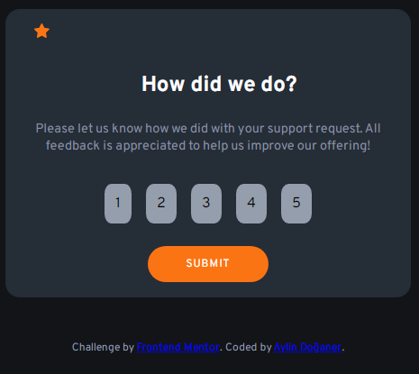 GitHub - doganeraylin/interactive-rating-component