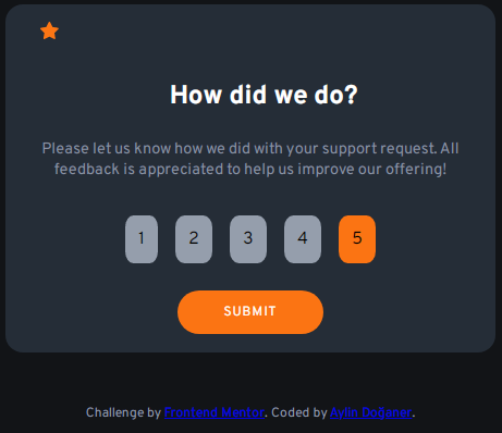 GitHub - doganeraylin/interactive-rating-component